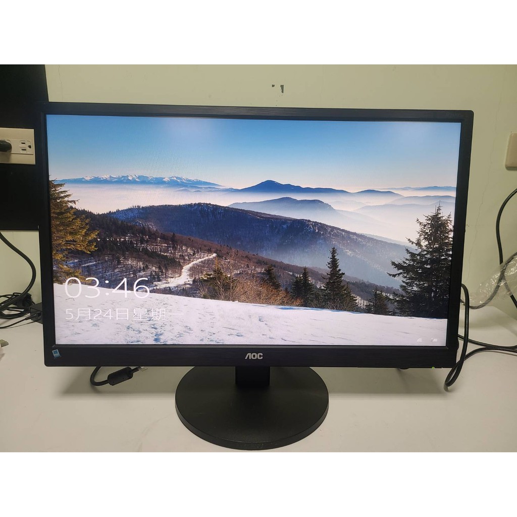 【阿佑電腦】24吋液晶/AOC M2470SWD2/DVI+D-SUB/無亮點無亮線 | 蝦皮購物