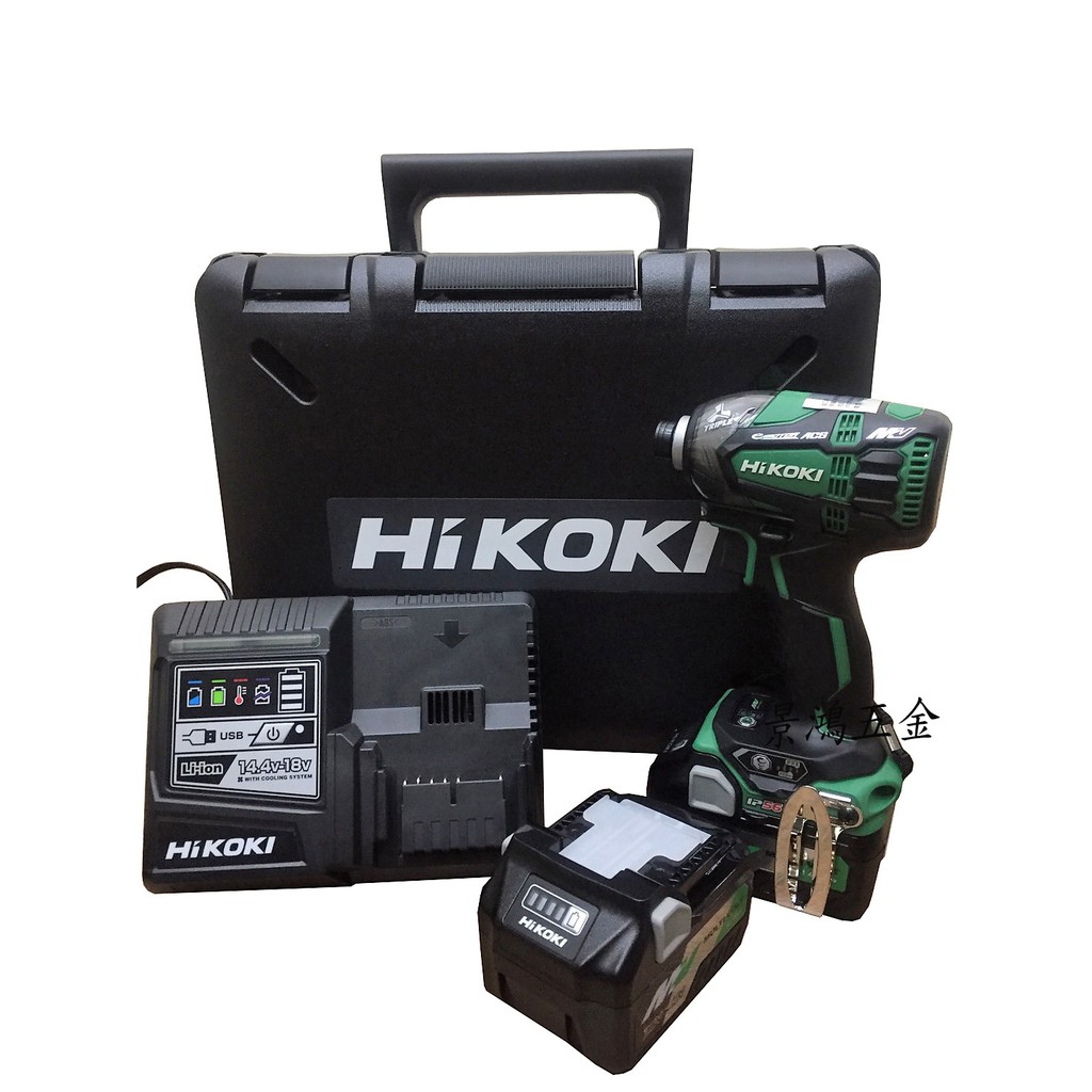 景鴻五金 公司貨 日立 HITACHI HIKOKI WH36DA (綠) 36V 充電式 無刷 衝擊起子機 含稅價 | 蝦皮購物