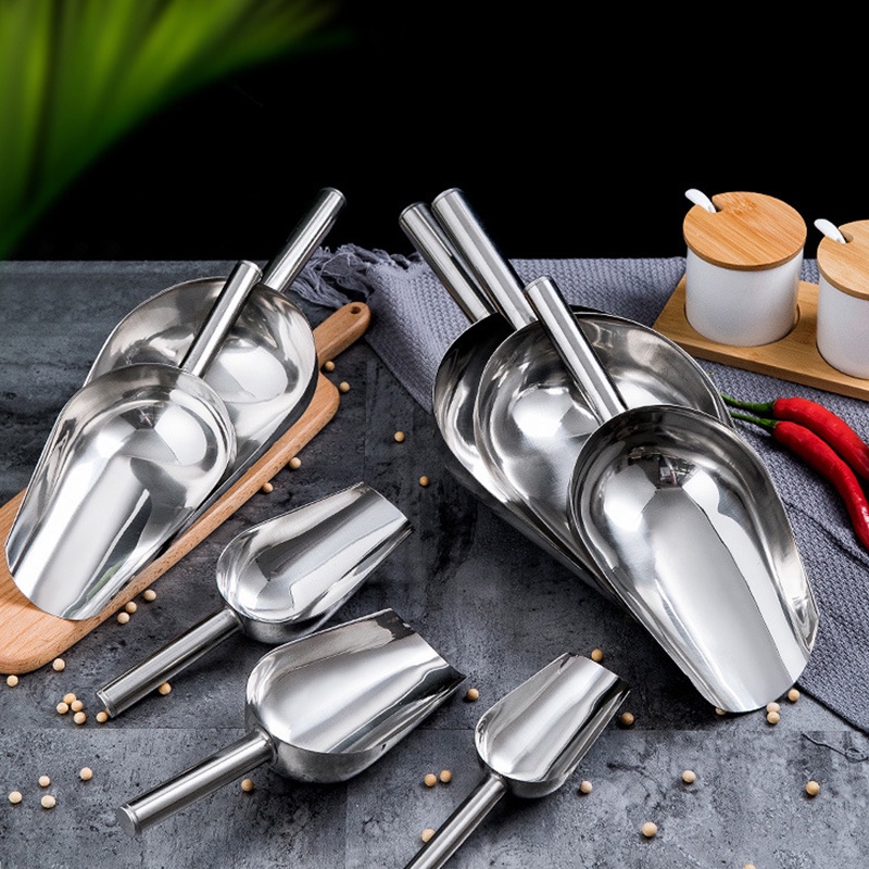 Food Buffet Candy Bar Scoops Shovel Stainless Steel Ice Shov | 蝦皮購物