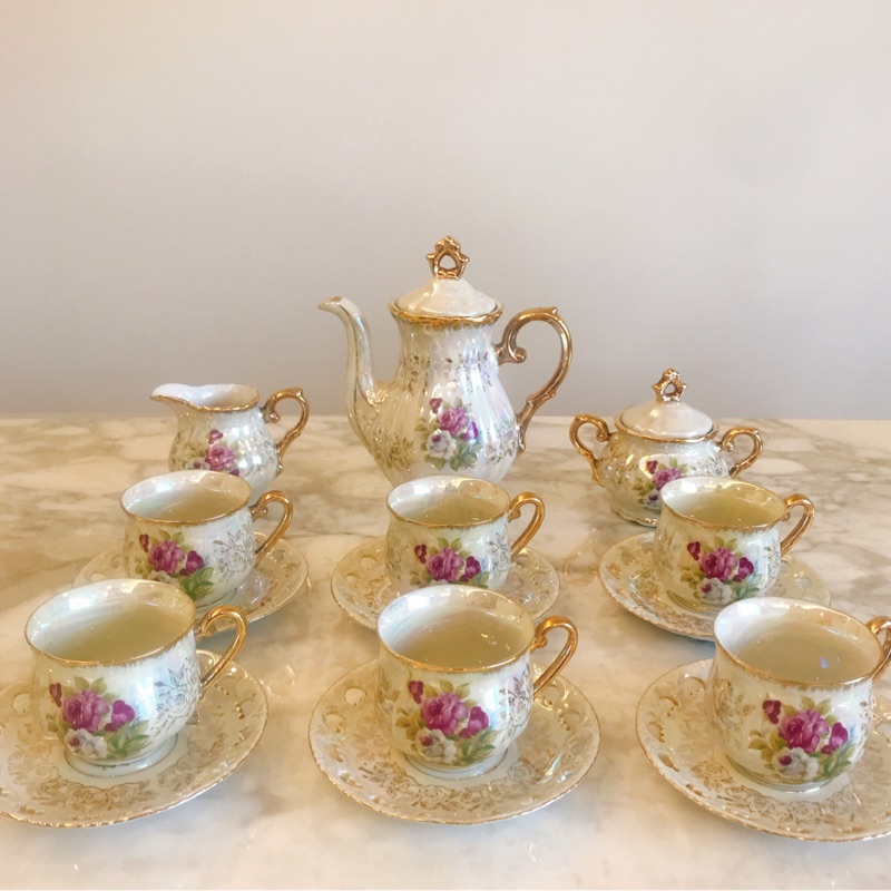 FRESH CHINA HAND PAINTED JAPAN TEA SET古典手繪茶具組 | 蝦皮購物