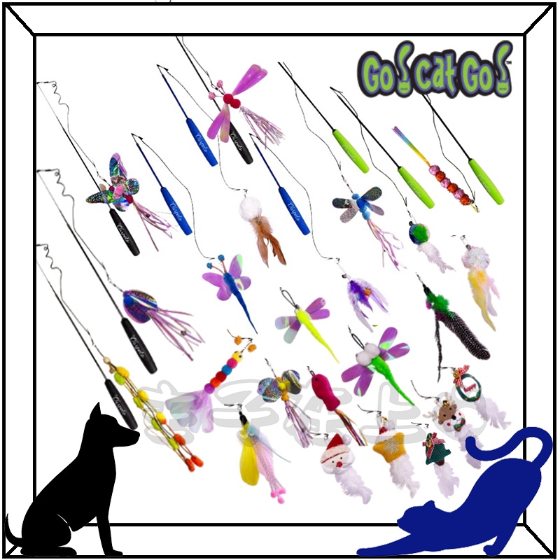 美國 爆走狂貓 Go!Cat!Go! 貓玩具 逗貓棒 伸縮逗貓棒 | 蝦皮購物