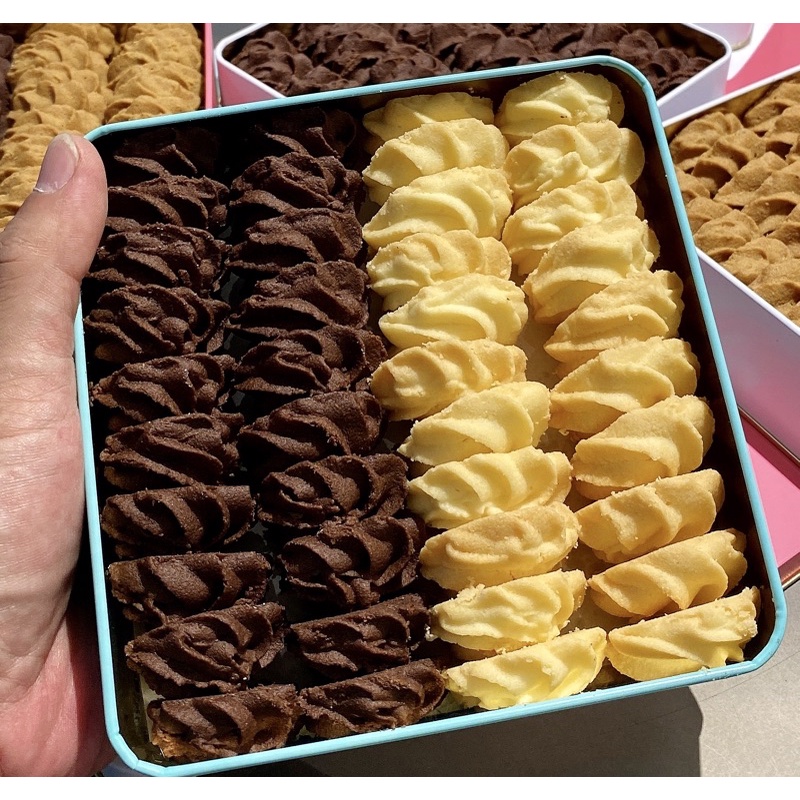 #小s推薦#小隆手作Lung cookies兩味綜合奶油、法芙娜可可曲奇餅 | 蝦皮購物