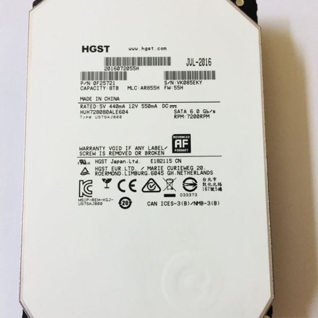 HGST HUH728080ALE604 氦氣 8TB 硬碟 | 蝦皮購物