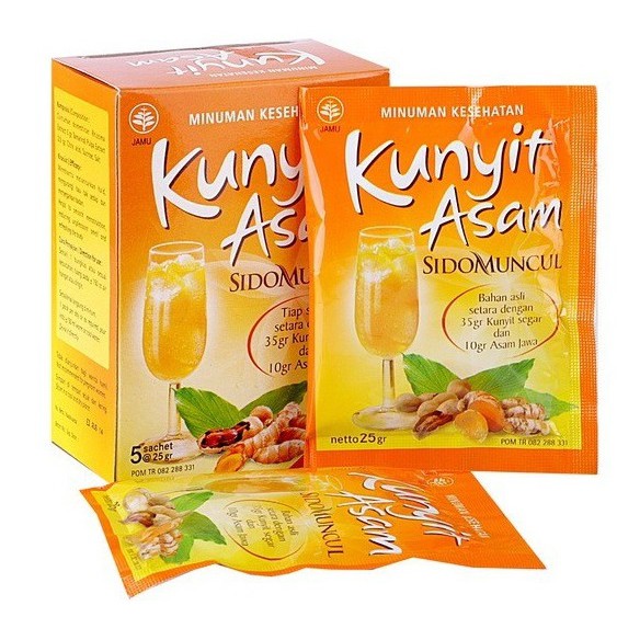 Minuman Jamu Bubuk Kunyit Asam Sidomuncul 5 Saset | 蝦皮購物