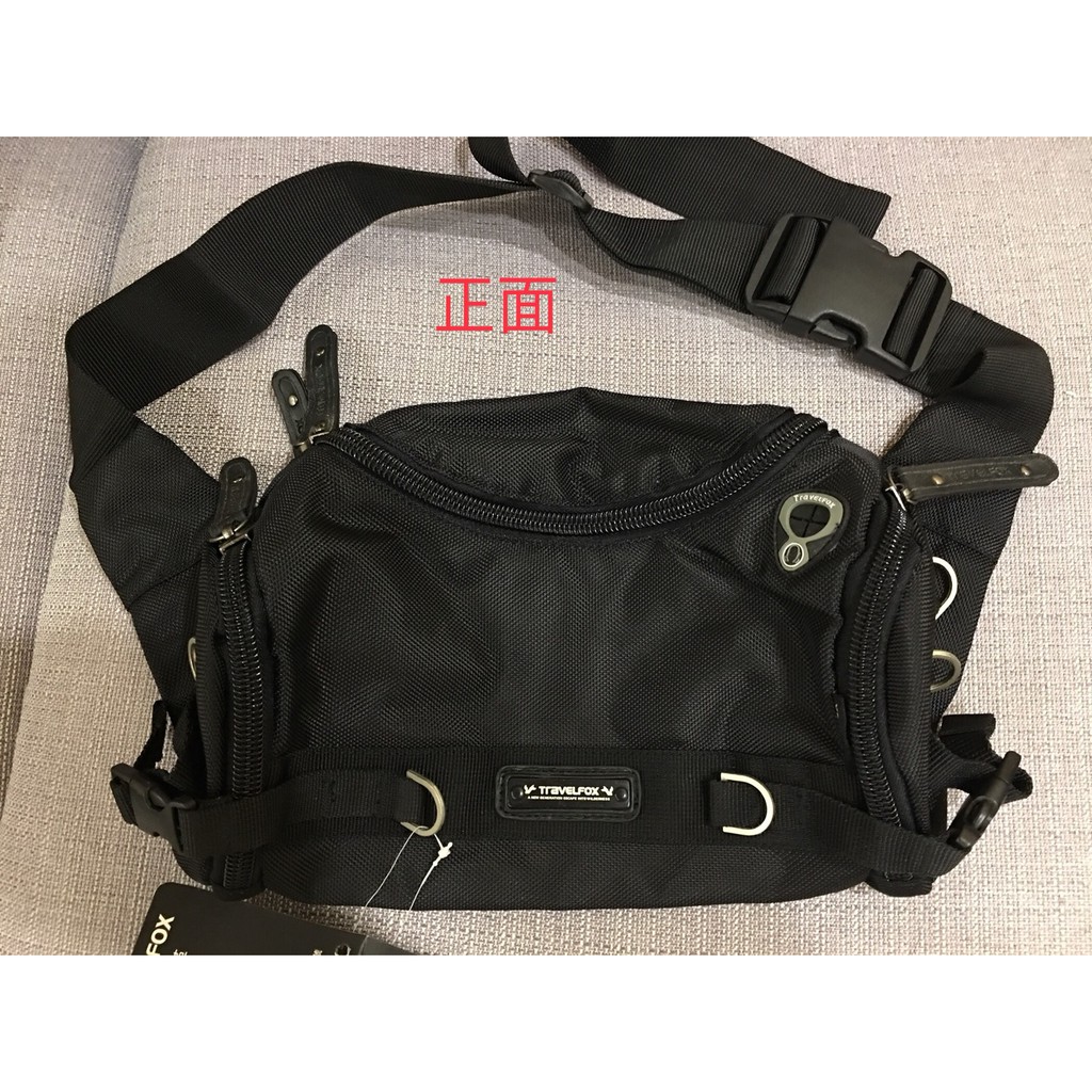 TravelFox/Travel Fox/旅狐 全新男用黑色腰包 側背包 斜背包 胸包 | 蝦皮購物
