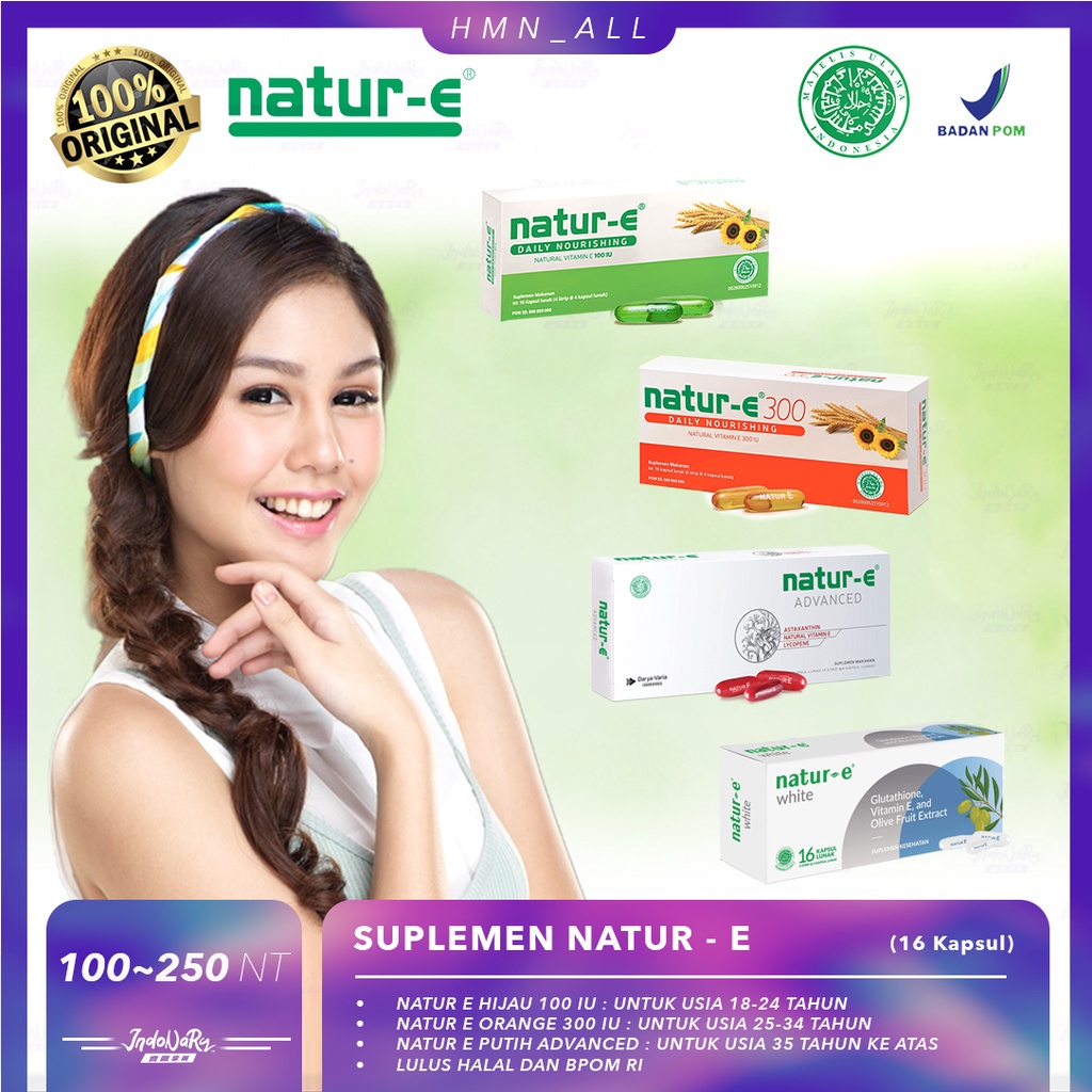 Natur-e Natural Vitamin E 16 Kapsul (NATURE Natur E vitamin) | 蝦皮購物