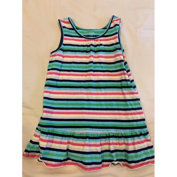 二手專櫃童裝 極新gap條文彩色背心size:5Y (105cm-110cm) | 蝦皮購物