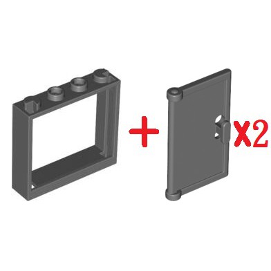 磚家 LEGO 樂高 window 窗戶 深灰色 & Door 門片 深灰色 2片 1組 60594 60614 | 蝦皮購物