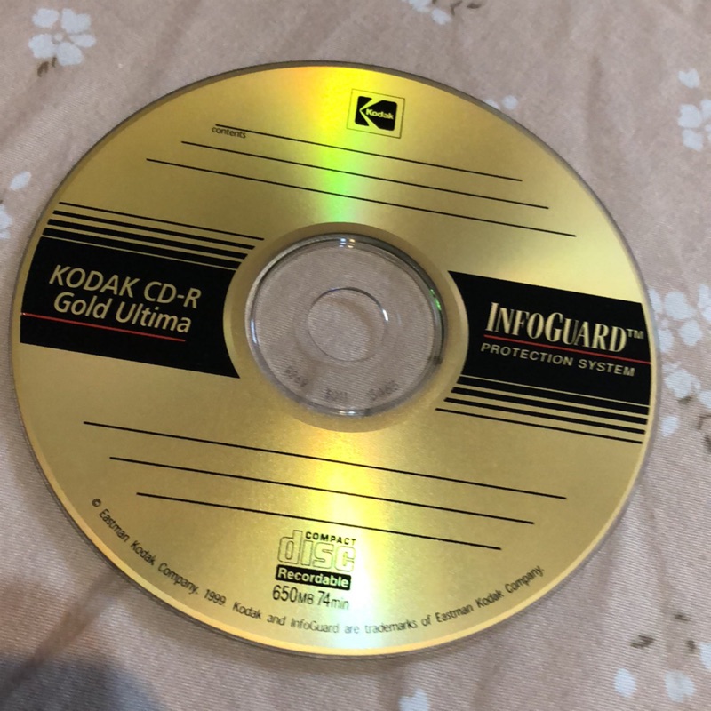 柯達Kodak CD-R Gold Ultima 柯達 光碟片 金片 | 蝦皮購物