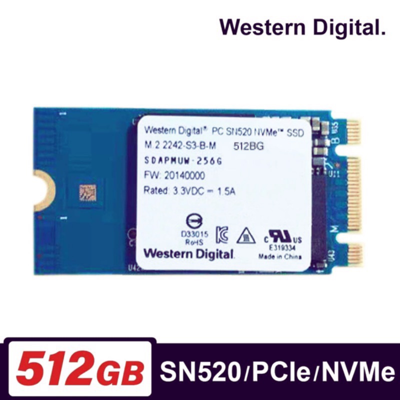 全新 WD SN520 SN530 256-1TB NVME PCIE M.2 2242 筆電SSD固態硬碟 | 蝦皮購物