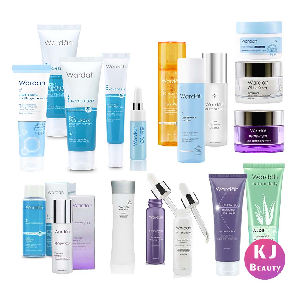 Wardah Facial Care Series White Secret Renew Acnederm Set | 蝦皮購物