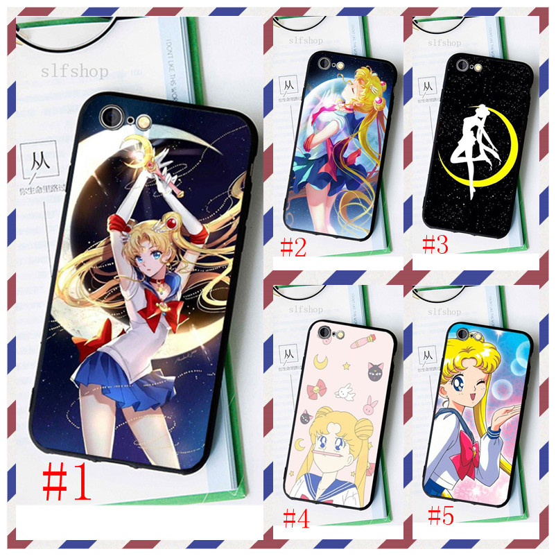 Sailor moon 華為榮譽 6s 6a 6x 7 7c 7x 7s 7i v40 黑色軟手機殼動漫卡哇伊美少女戰士 | BeeCost