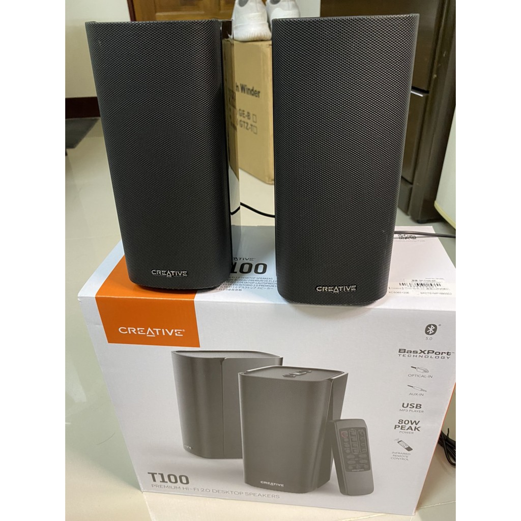 Creative T100 Hi-Fi 2.0 創新科技 喇叭 電腦喇叭 | 蝦皮購物