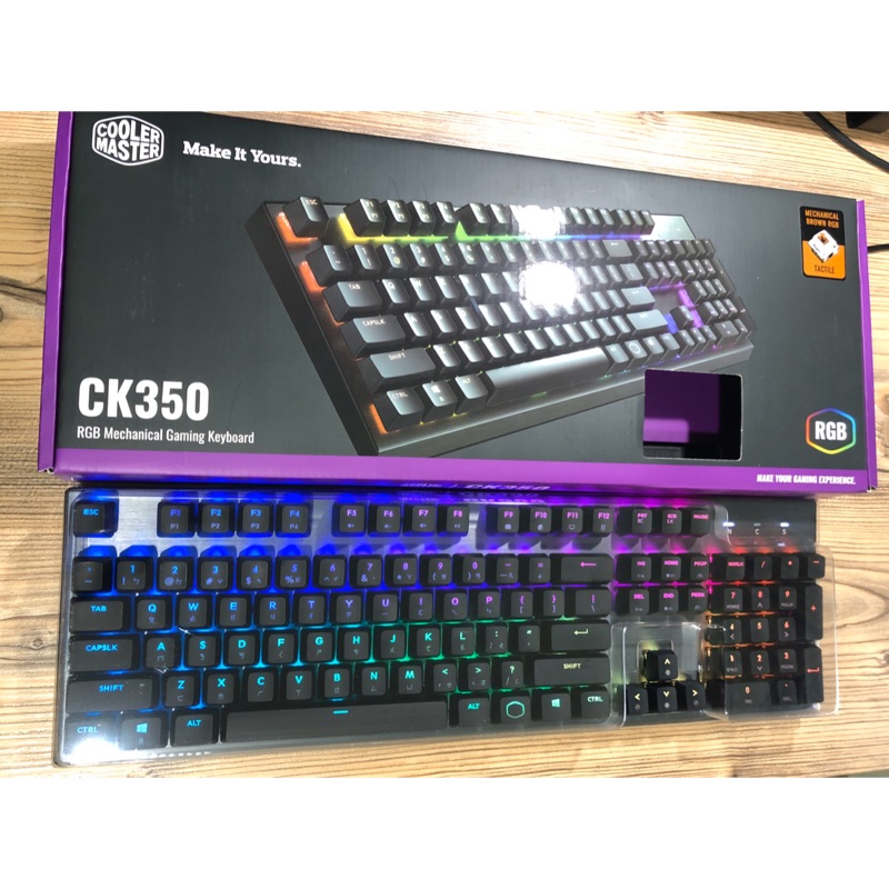 Cooler Master 酷碼 CK350 RGB 機械式鍵盤 茶軸 95成新 | 蝦皮購物