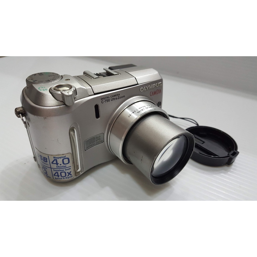 稀有老相機功能正常螢幕外殼老化 奧林柏士 Olympus C-750 Ultra Zoom 數位相機 使用三號充電電池 | 蝦皮購物