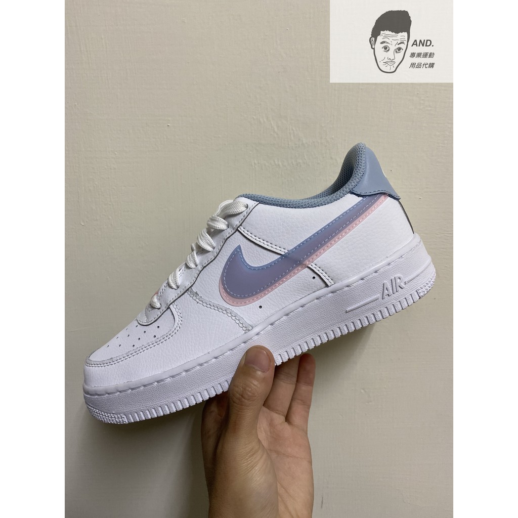 【AND.】NIKE AIR FORCE 1 GS 藍粉 果凍 雙勾 藍 粉 水藍 透明 CW1574-100 | 蝦皮購物