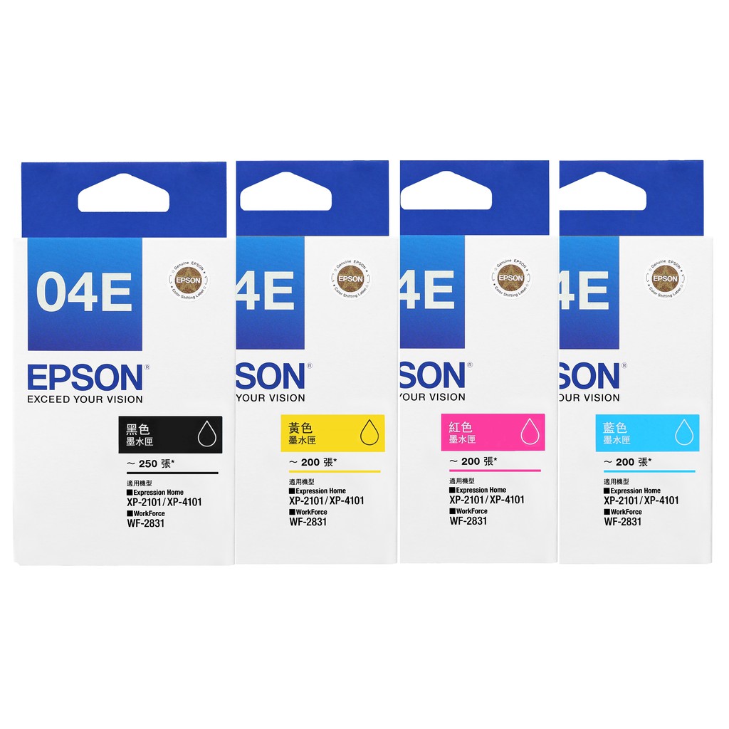 【Pro Ink 原廠墨水匣】EPSON T04E 04E - XP-2101 XP-4101 WF-2831 / 含稅 | 蝦皮購物