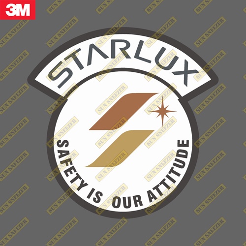 星宇航空 STARLUX Airlines LOGO 臂章造型貼紙 圓形徽章 3M貼紙 尺寸 88mm 防水防曬 | 蝦皮購物