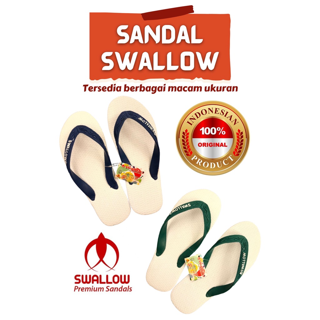 AZARIA Sandal sendal Jepit Swallow 100% Asli Indo | 蝦皮購物
