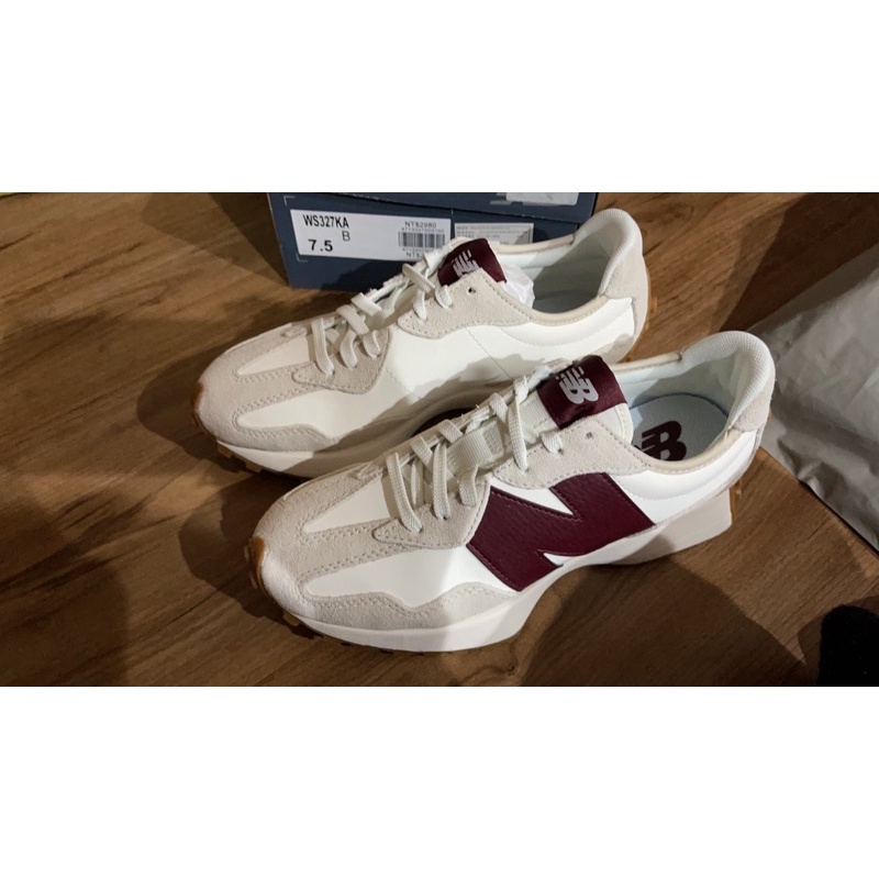 New balance 327 nb327 皮革 酒紅 深藍 焦糖底 ws327ka | BeeCost