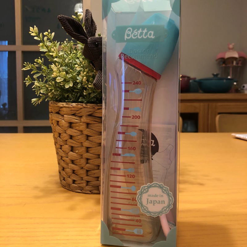 [全新日本購入]日本 Dr. Betta 防脹氣奶瓶(PPSU) Jewel S3-Gingham 240ml | 蝦皮購物