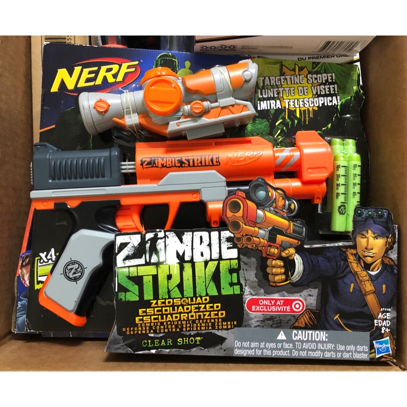 Nerf Zombie Strike ZED Squad Clear Shot Blaster | 蝦皮購物