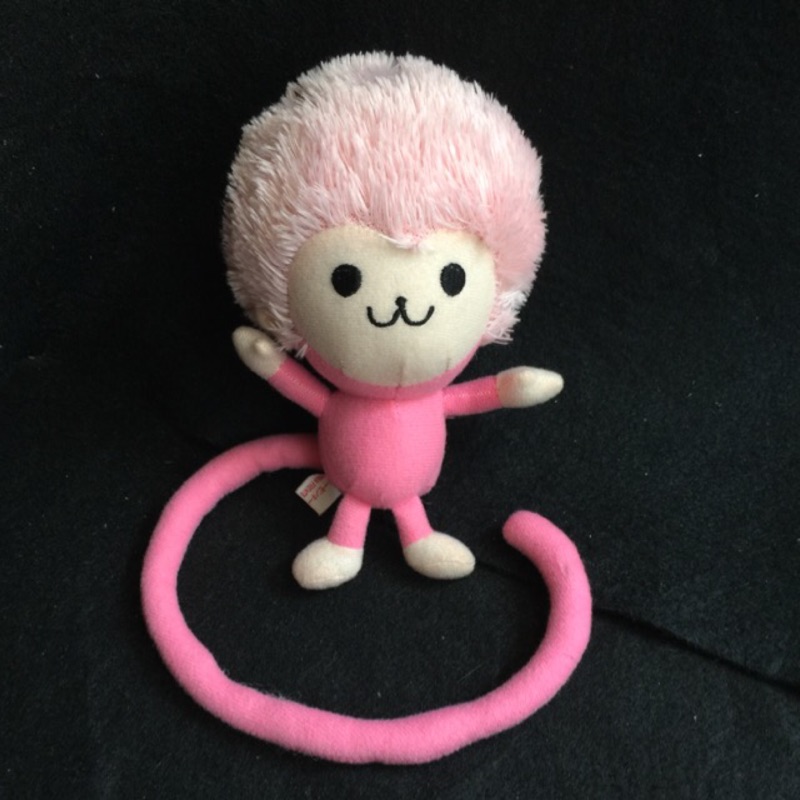 日本Pinky Monkey爆炸頭娃娃/pinky粉紅長尾猴/粉紅小猴子絨毛玩偶公仔 | 蝦皮購物