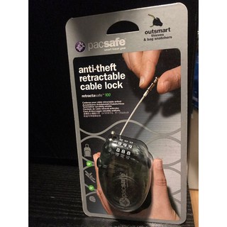 PacSafe Retractasafe cable lock 100/250, 伸縮鋼絲3/4密碼鎖 | 蝦皮購物