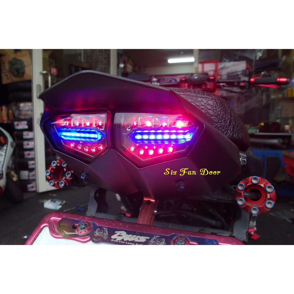 『六扇門』SFD BWS 雙眼鐵R6尾燈 R6 尾燈 LED 導光 方向燈 小燈 煞車燈 鐵R6 雙眼 大B 鍍鈦 小三 | 蝦皮購物