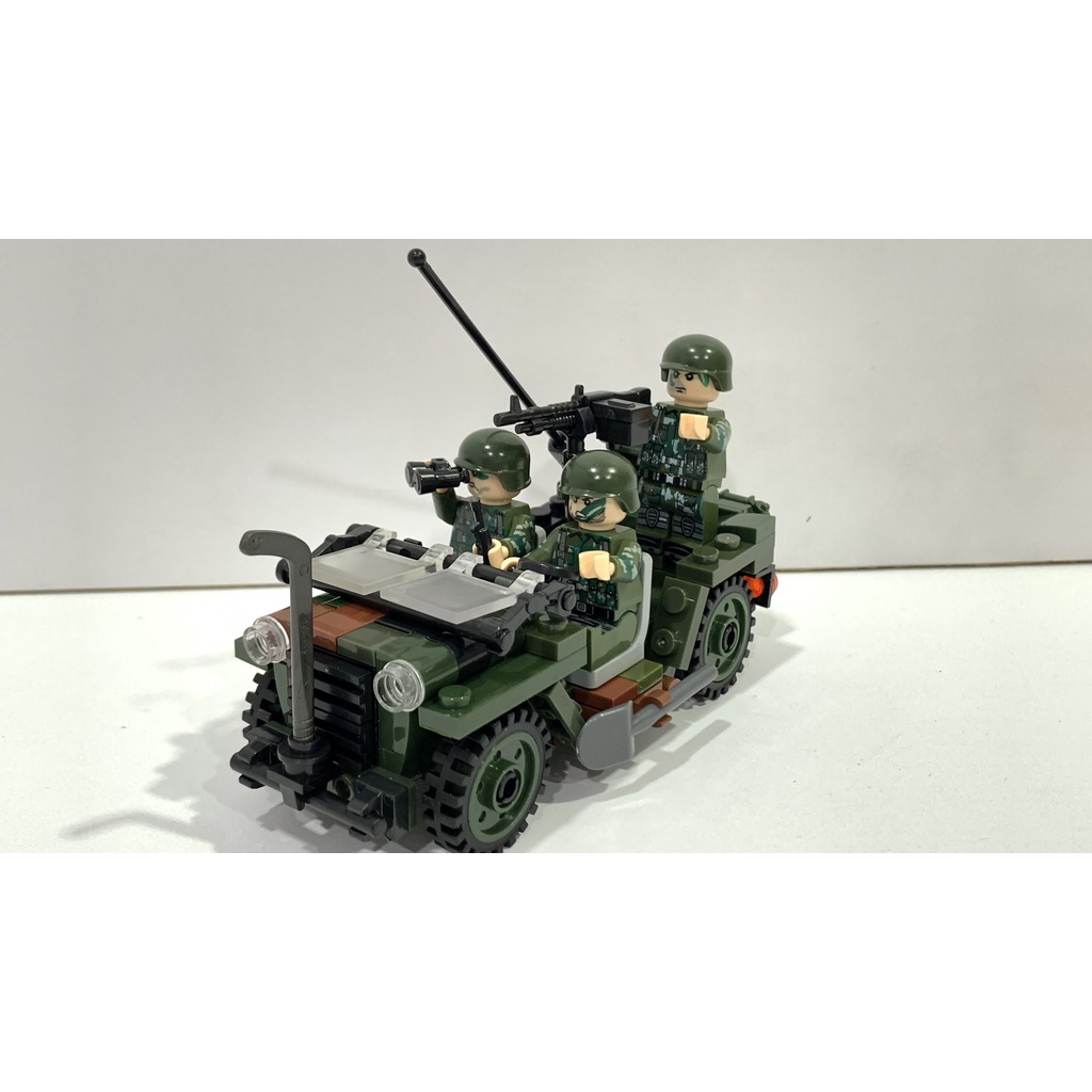 【樂磚MOC】個人創作積木 中華民國陸軍 M151 ¼-ton偵察車 偵察排刀車 台灣 非樂高 相容LEGO | 蝦皮購物