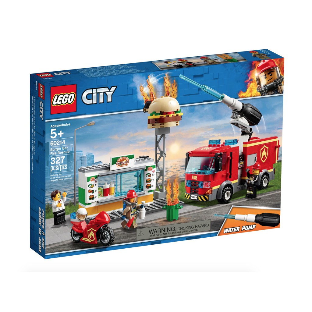 全新現貨 LEGO 樂高 60214 City系列 消防車 消防隊 漢堡餐廳火災救援 超商付款免訂金 | 蝦皮購物