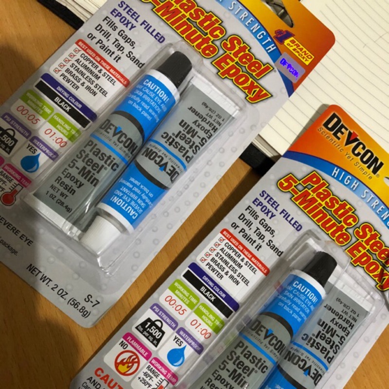 Devcon S-7 5分鐘快乾 AB膠 (黑色) 1oz(28.4g) | 蝦皮購物