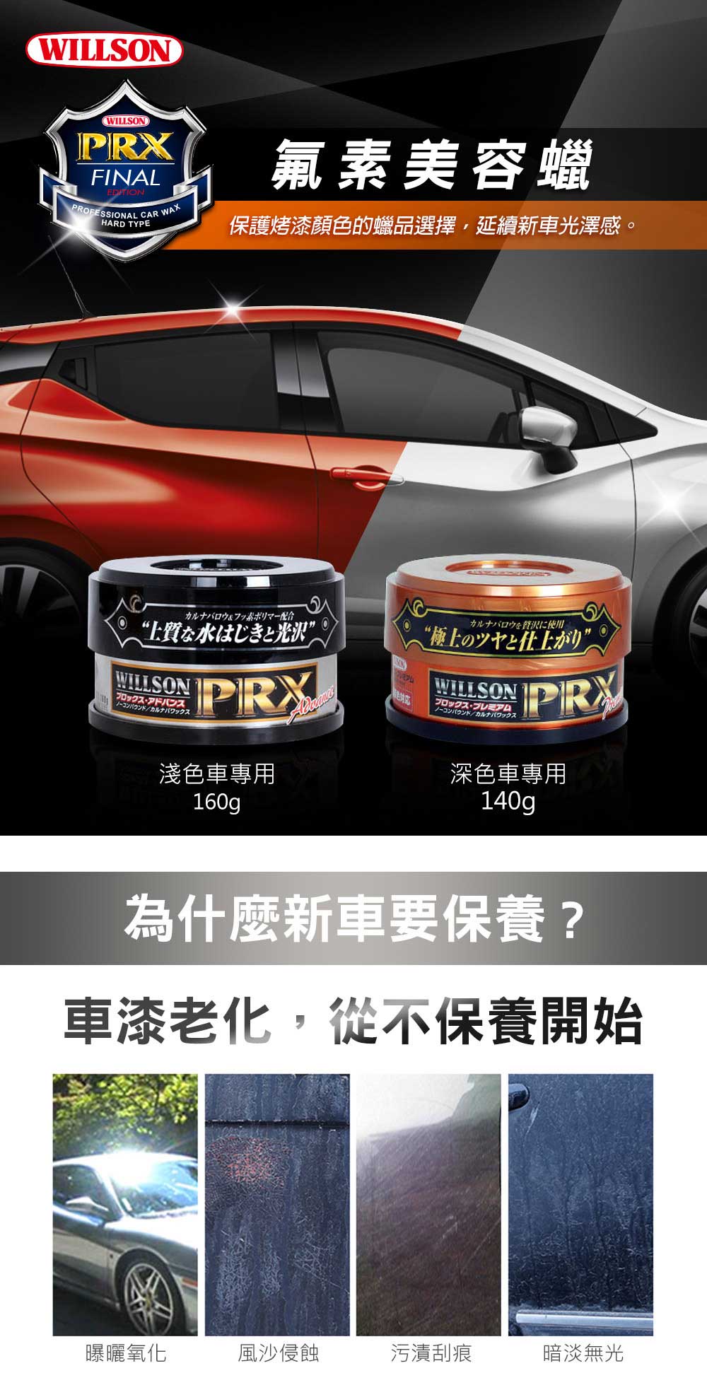 日本Willson PRX氟素美容蠟 固蠟 車蠟 硬蠟 美容蠟 棕梠蠟 蠟 好蠟 wax | 蝦皮購物