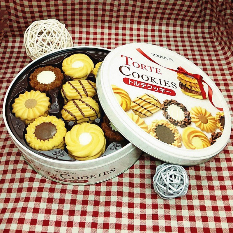 北日本歐風禮盒 鐵盒餅乾 bourbon torte cookies 丹麥西點禮盒 60枚/盒 日本曲奇餅乾 送禮 | 蝦皮購物