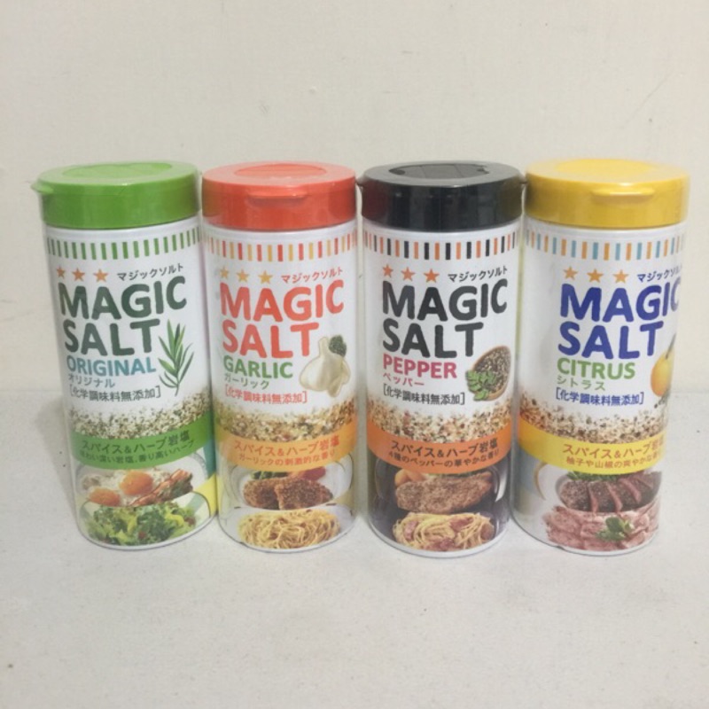 日本原裝 Magic salt香草調味鹽（原味/蒜味/黑胡椒/柚子）80g | 蝦皮購物