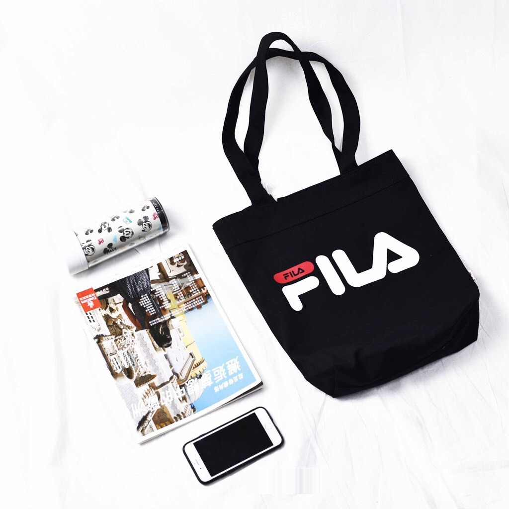 Fila tote bag 托特包 黑 fila logo fs3bcb5432x-blk 兩色男女 | BeeCost