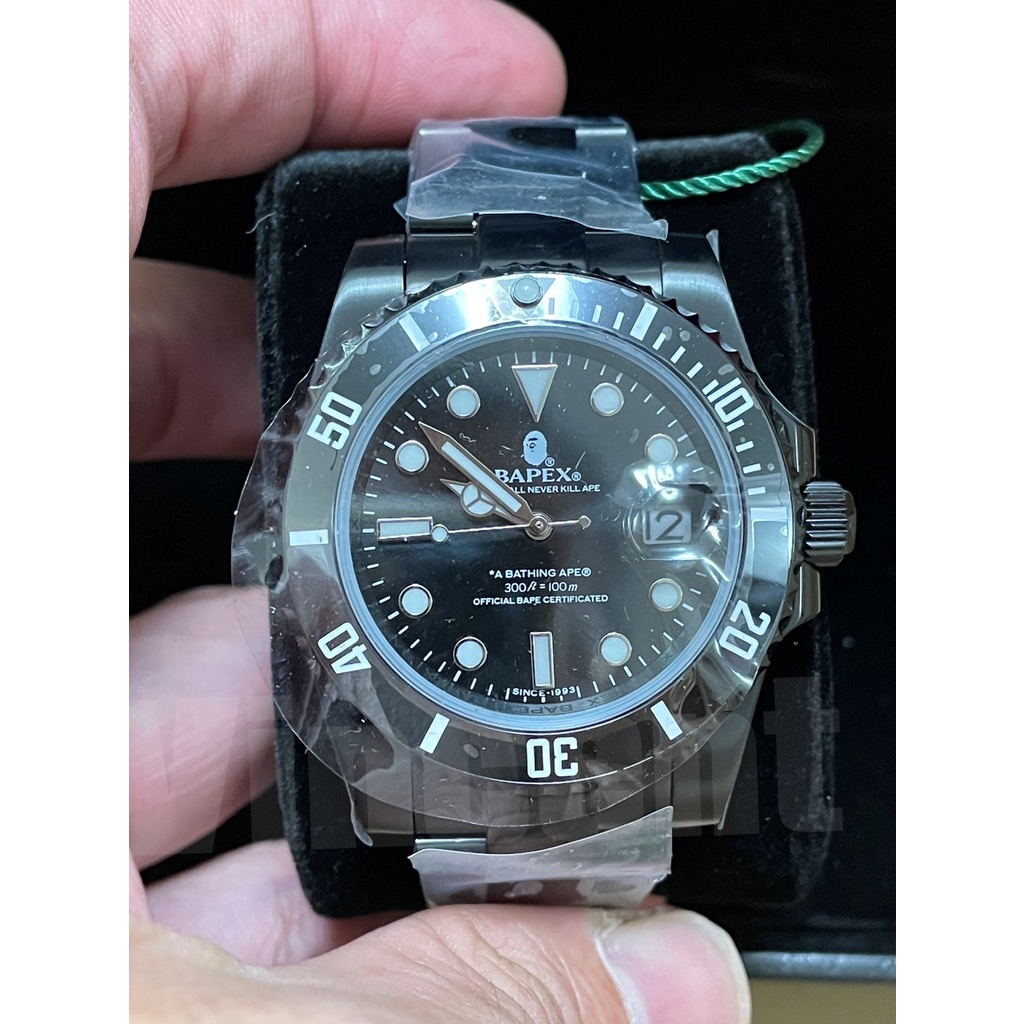全新 預購 極黑 A BATHING APE BAPEX TYPE 1 WATCH 整隻極黑 | 蝦皮購物