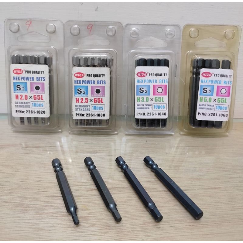 【五十年老店】台灣精品WIGA S2合金鋼六角柄六角扳手 電動起子六角扳手 六角起子 | 蝦皮購物