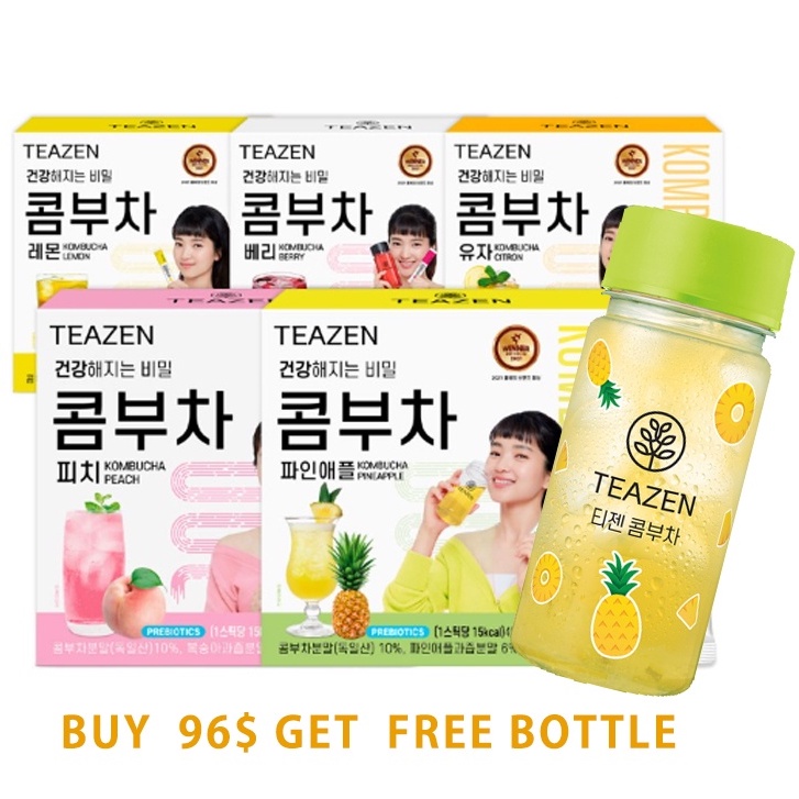 TEAZEN 康普茶 桃子/漿果/柚子/檸檬/鳳梨 5g*10pieces/5g*30pieces | 蝦皮購物