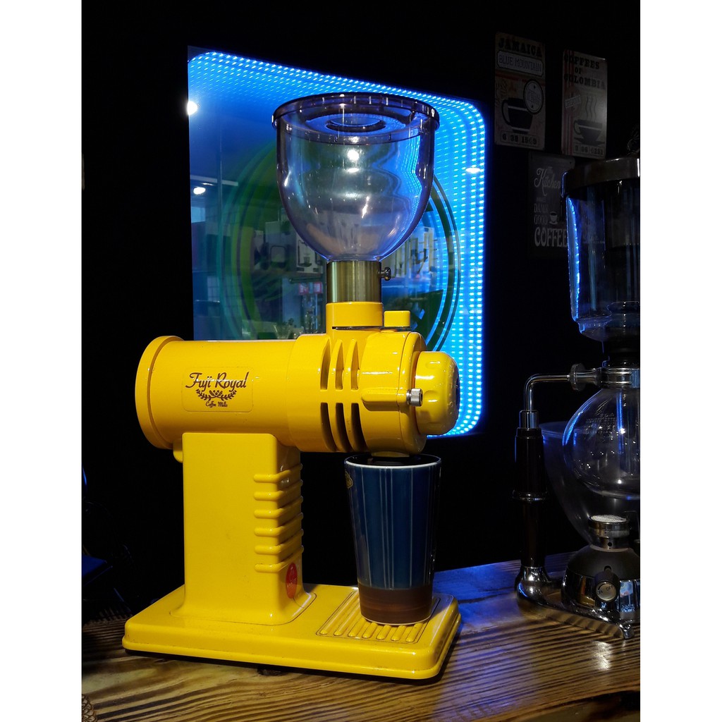 【多塔咖啡】新版 日本原裝 公司貨 保固一年 小富士 FUJI ROYAL DX R-220 磨豆機 黑色/黃色 鬼齒 | 蝦皮購物