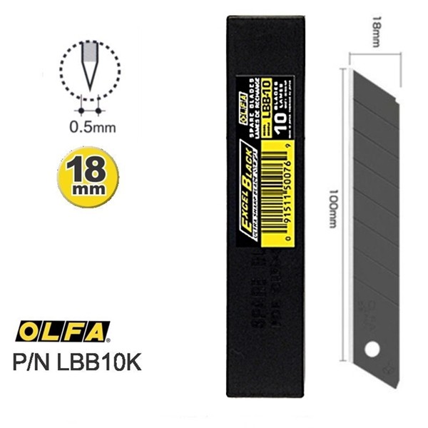 又敗家@日本OLFA折斷特専黒刃LBB-10十枚入適大型美工刀片193BA-2 193B 192B Ltd-08折刃刀片 | 蝦皮購物