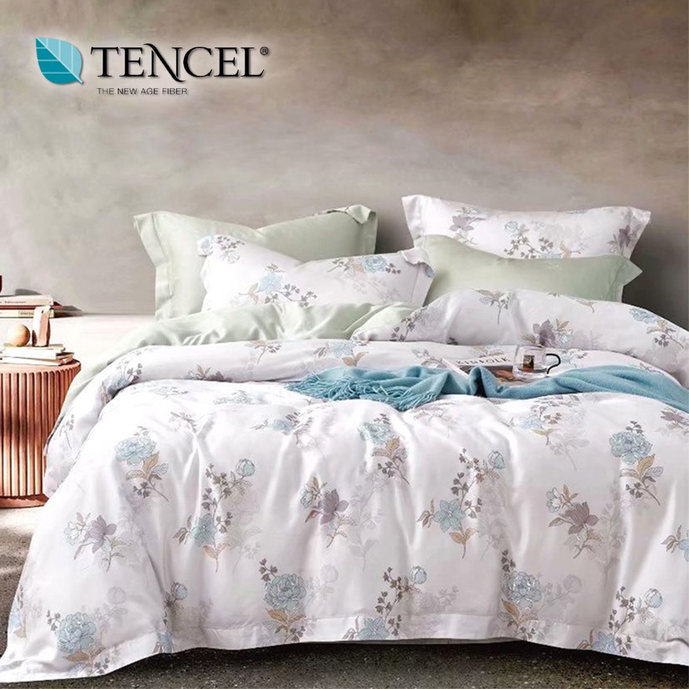 40支100%純天絲TENCEL【單人 雙人 加大 特大組合】規格可選 35公分 床包四件組 床罩七件組 初拾 | 蝦皮購物