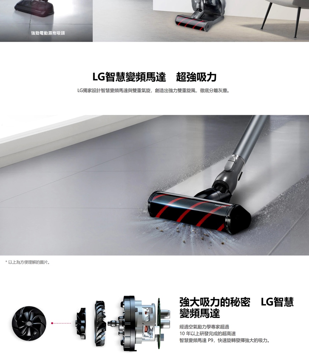 豪華版 搭電動塵螨吸頭【lg 樂金】cordzero A9 濕拖無線吸塵器 鐵灰 A9n Smop2x 蝦皮購物