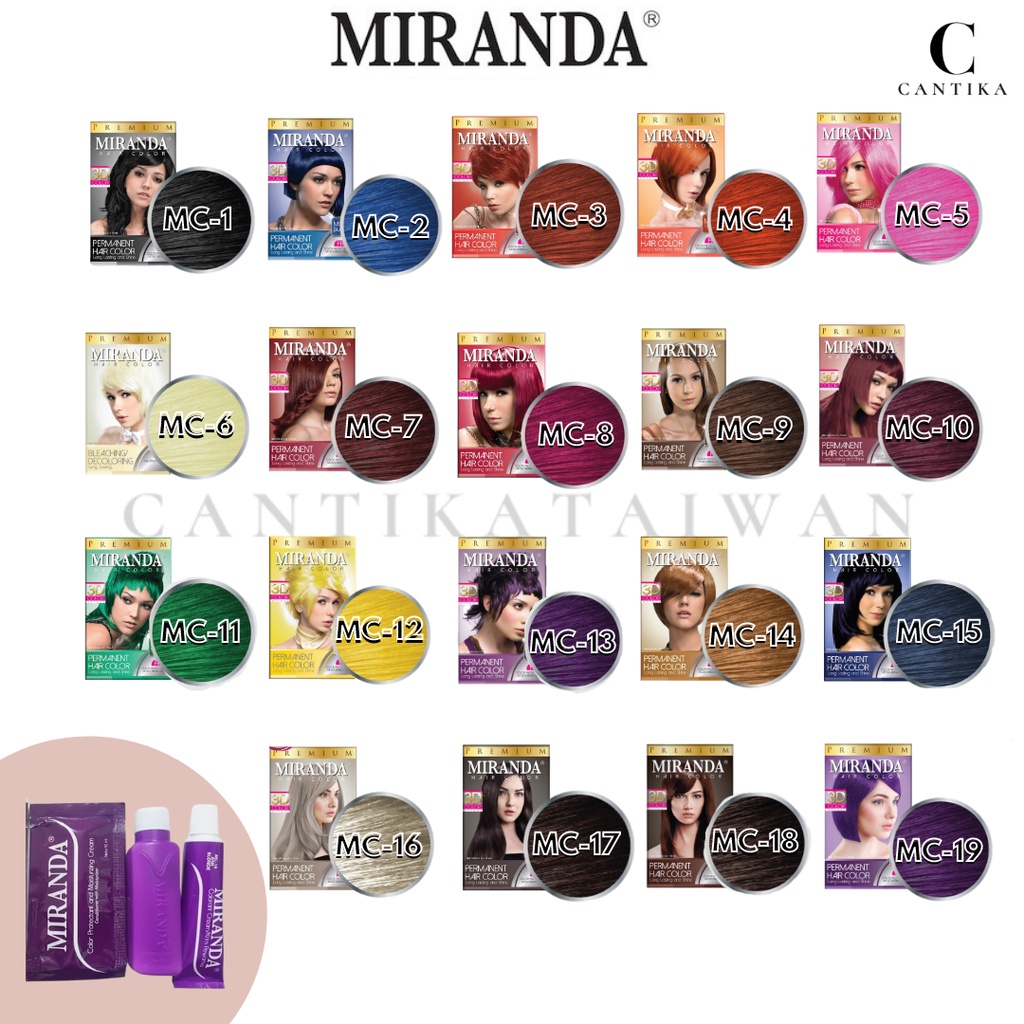 Semir Rambut Miranda Hair Color 30 ml Pewarna rambut cat ORI | 蝦皮購物