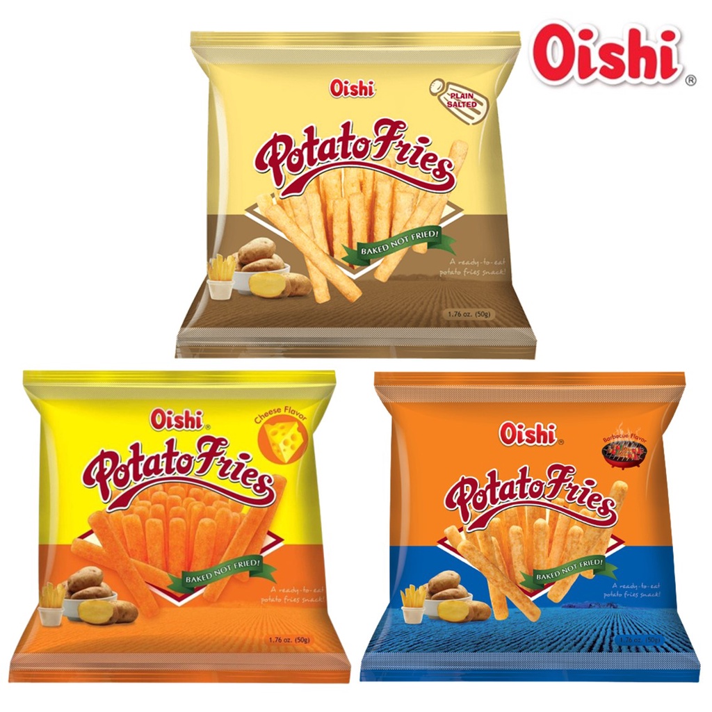 世界GO 現貨 菲律賓 OISHI POTATO 薯條 海鹽 起司 BBQ風味 50g POTATO FRIES | 蝦皮購物
