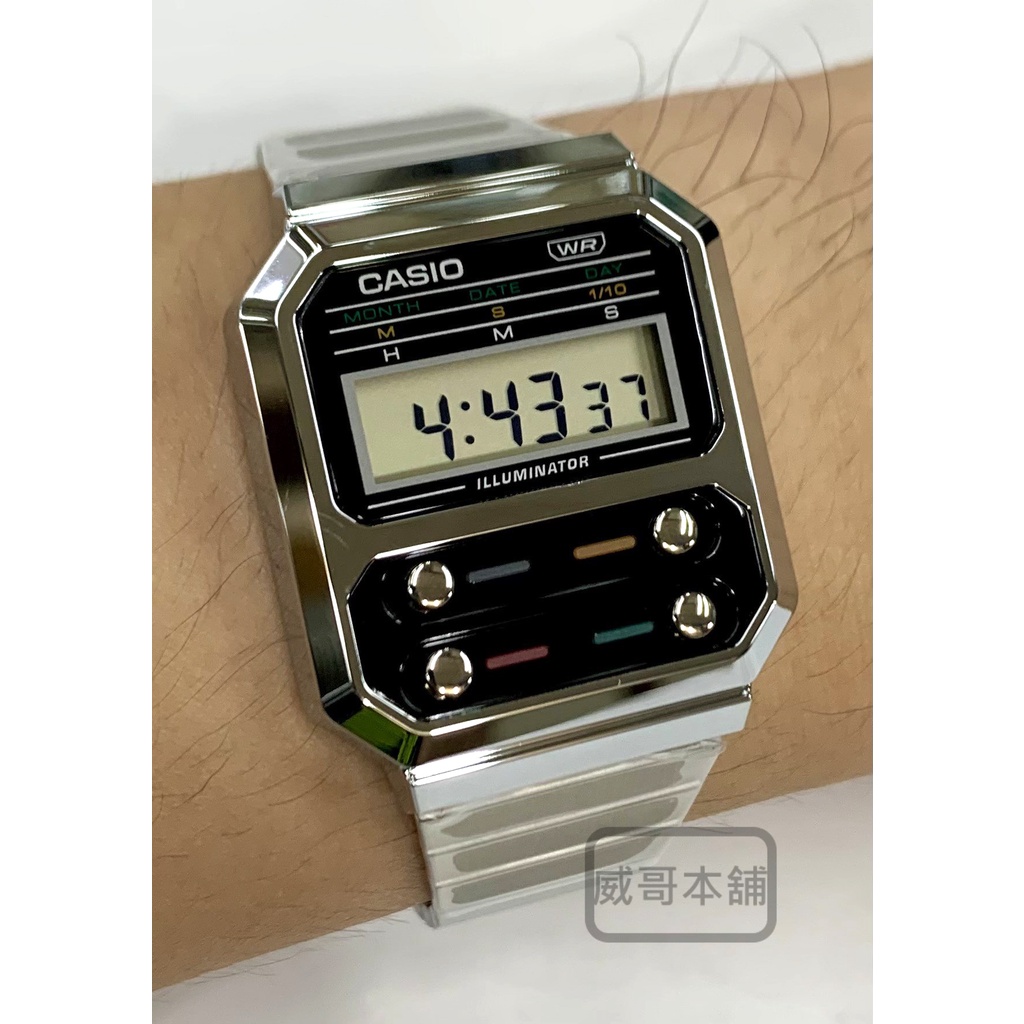 【威哥本舖】Casio原廠貨 A100WE-1A 復古系列 經典電子錶 A100WE | 蝦皮購物