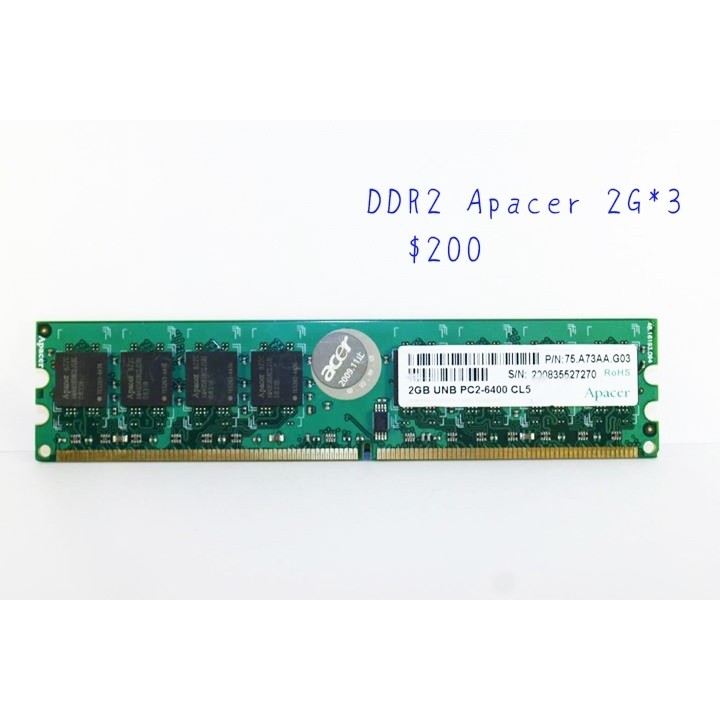【Apacer 】DDR2 2G | 蝦皮購物