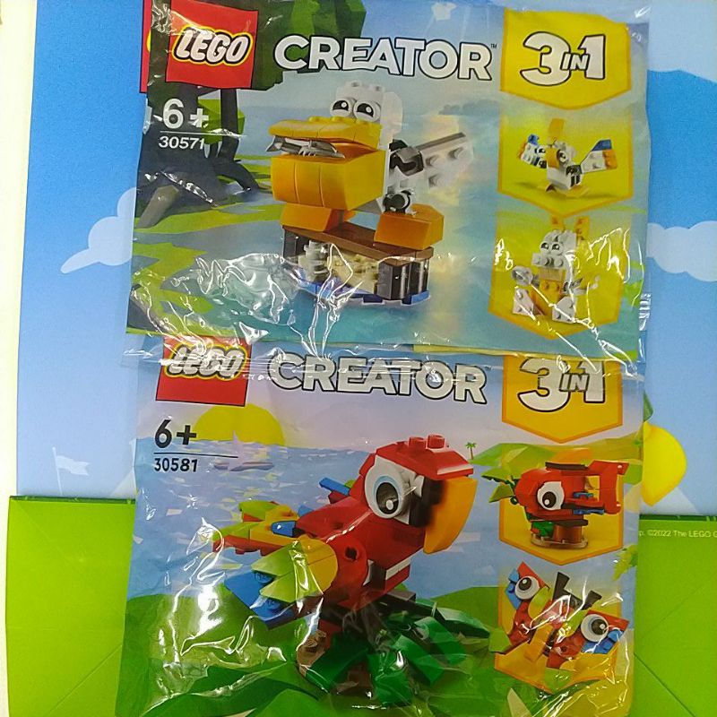 合售[BrickHouse] LEGO 樂高 30571 大嘴鳥 30381 鸚鵡 袋裝包 全新未拆 poly | 蝦皮購物