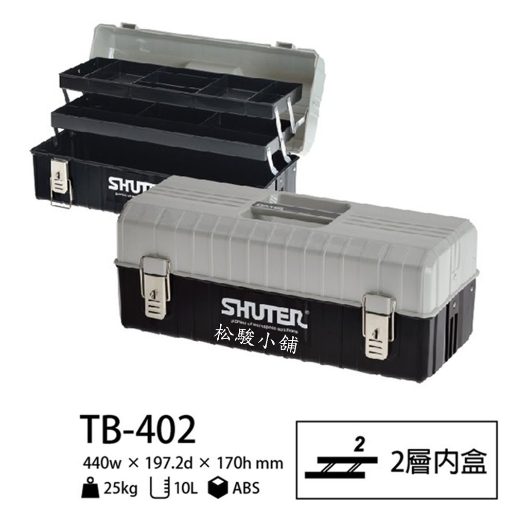 【松駿小舖】SHUTER樹德TB-402 【附發票】 工具箱 專業型工具箱 耐重 零件 工業收納 五金螺絲板手收納 | 蝦皮購物