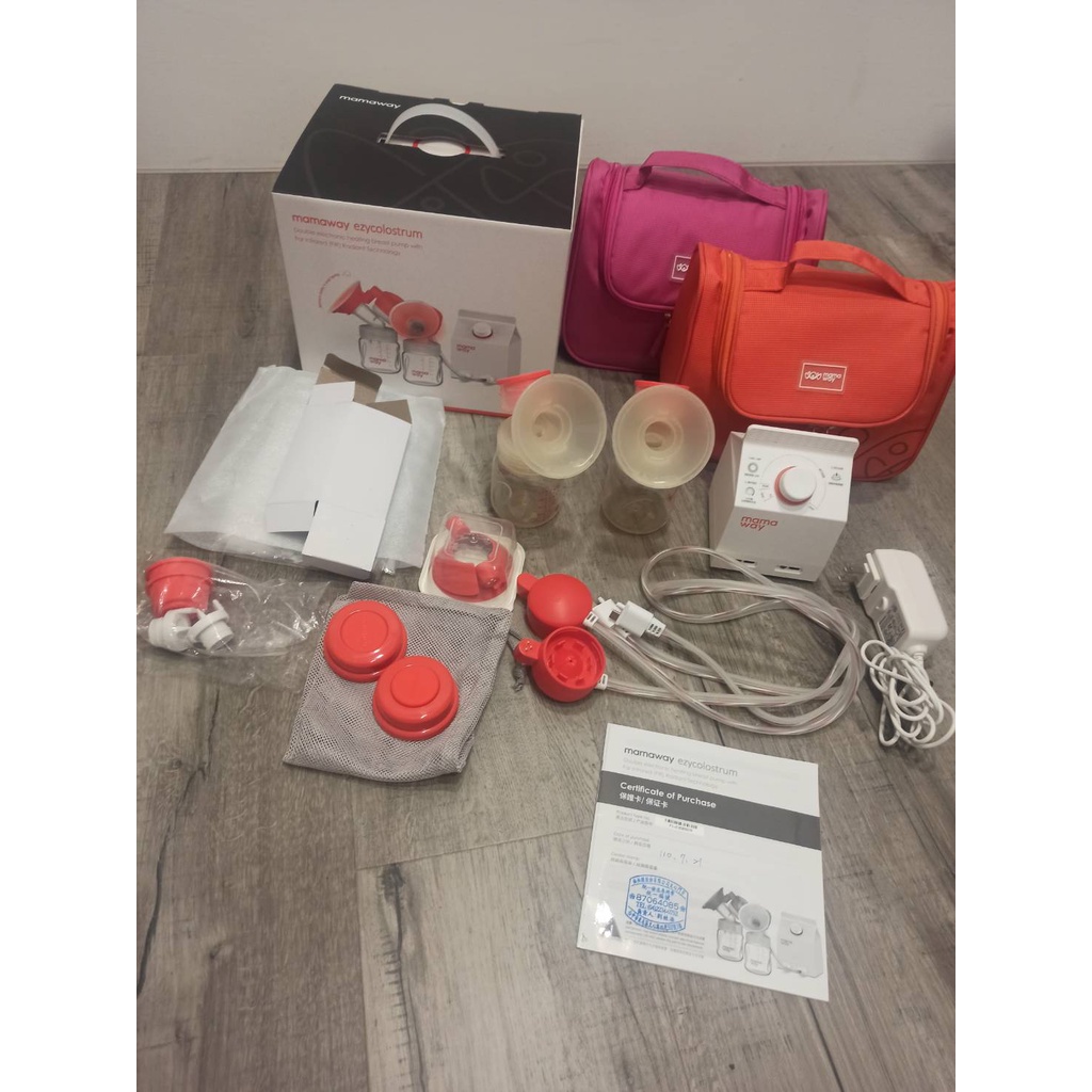 當天寄出免運費 最新3代 二手保固中 Mamaway 媽媽餵 雙邊電動 吸乳器 擠乳器 擠奶器 | 蝦皮購物
